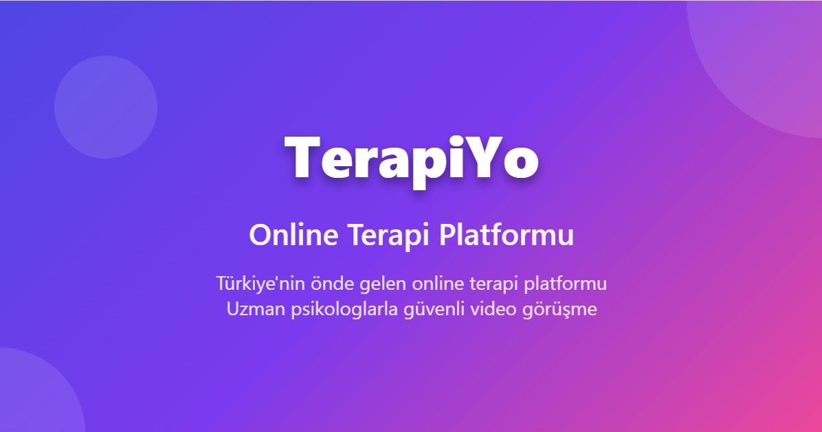 TerapiYo - Online Terapi ve Psikolojik Danışmanlık Platformu